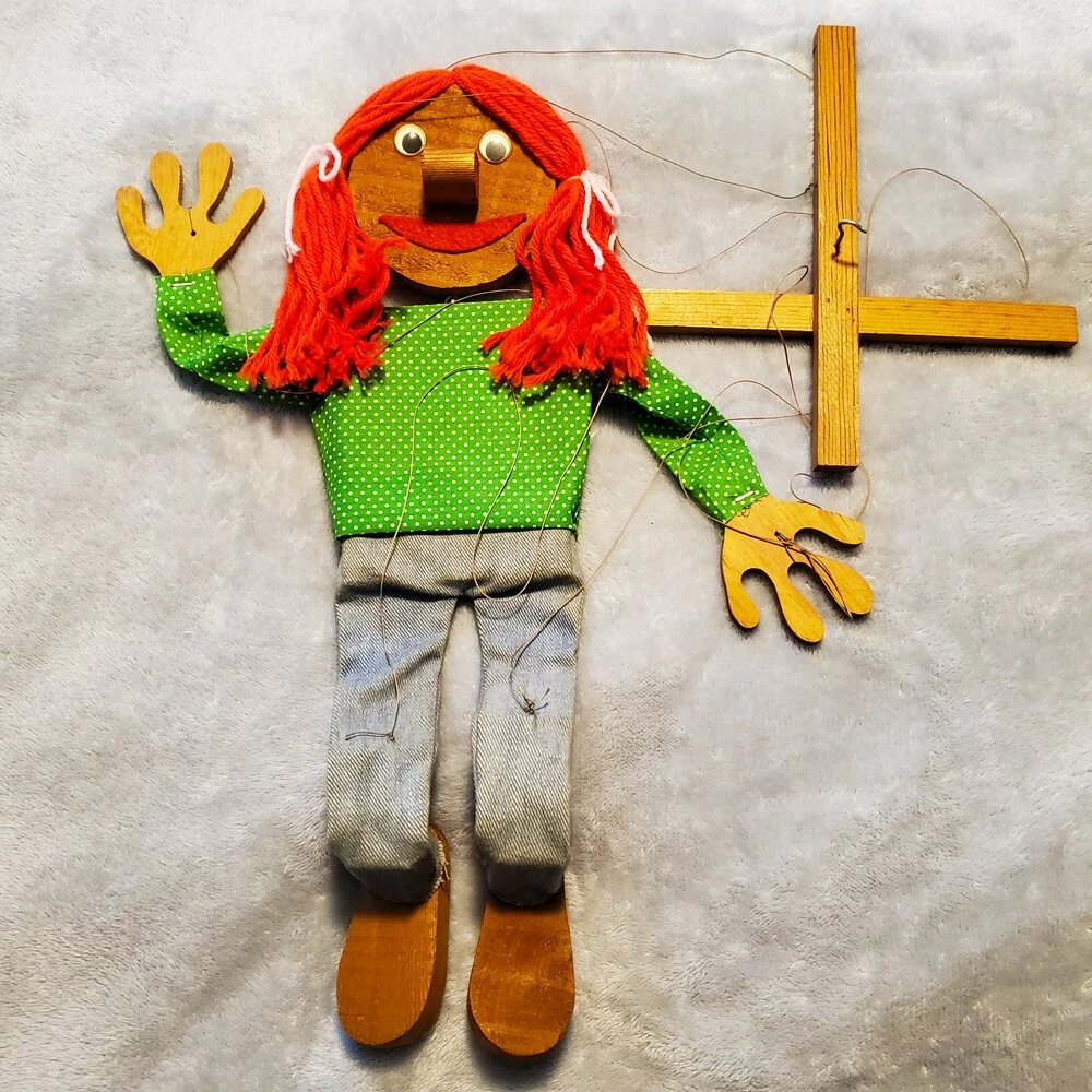 Wooden Marionette Puppet Girl
