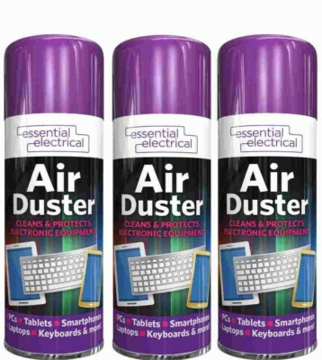 3 x 200ml Compressed Air Duster Spray Can Laptop PC Keyboard Cleaner ...