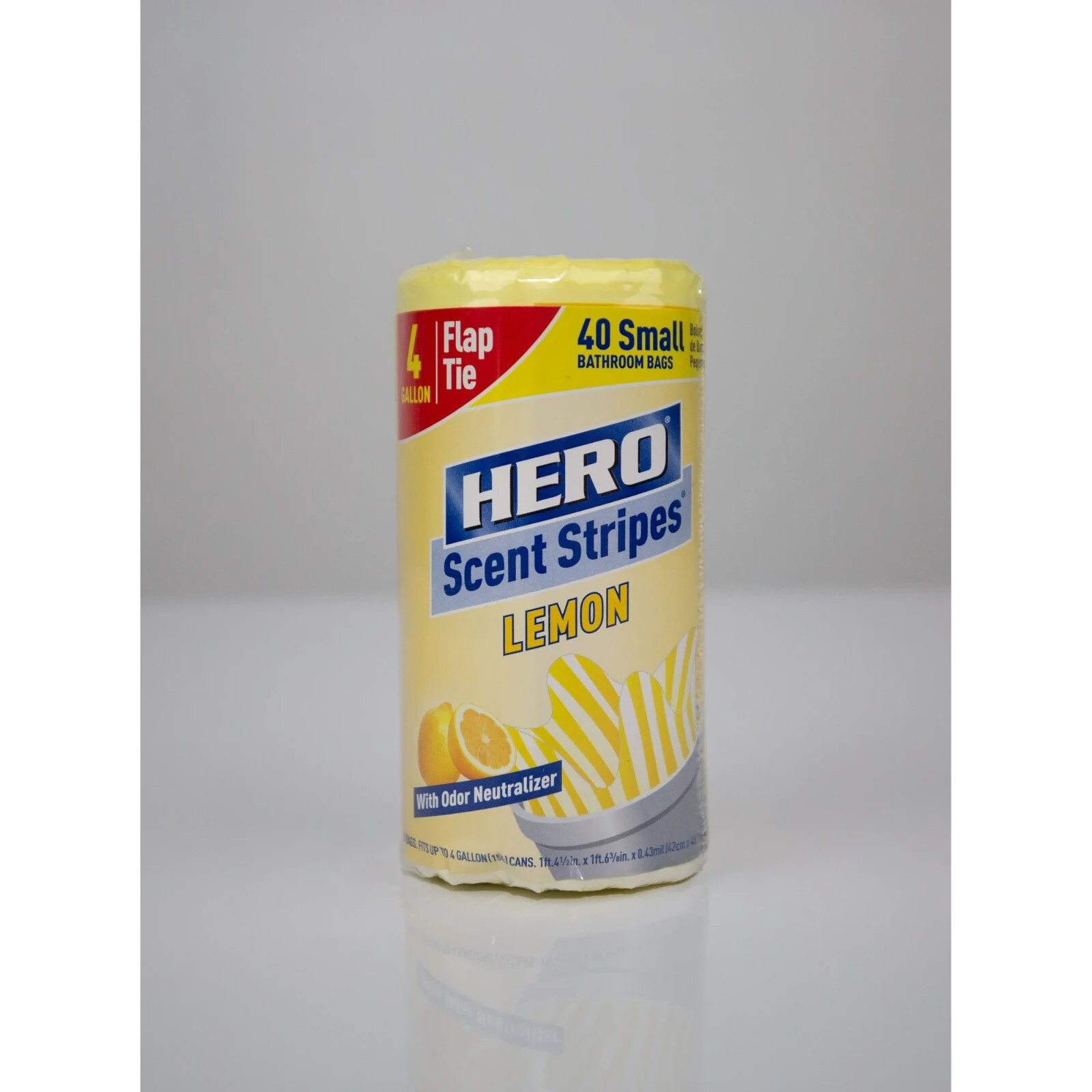 Hero (40) 4-GALLON SMALL BATHROOM BAGS | LEMON SCENT | HOME OFFICE ...