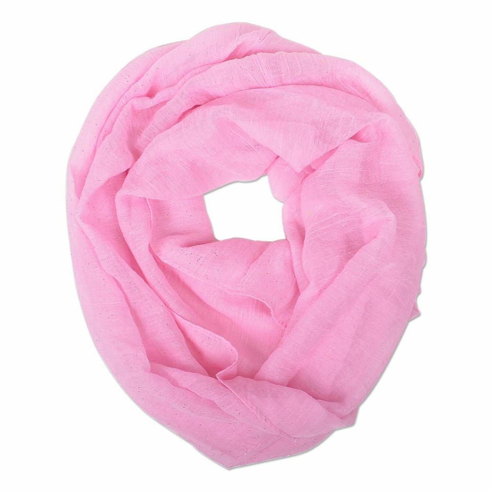 Solid Color Light Weight Thin Infinity Scarf Gold Glitter Circle Loop ...