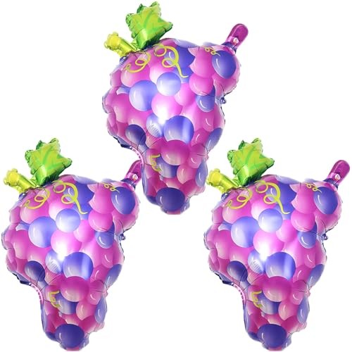 Foil Fruity Balloons Summer Foil Balloon for Grape Themed Purple Grape ...