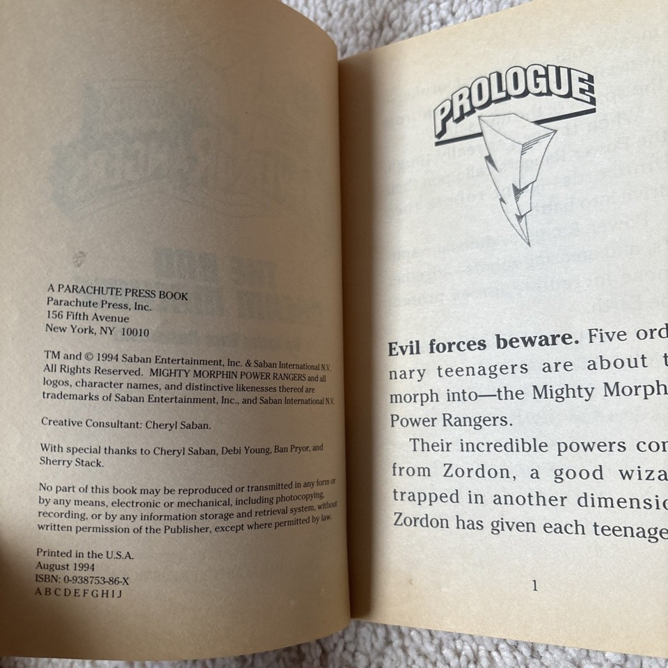 VTG 90s Mighty Morphin Power Rangers Books Alpha, the Hero The Bad ...