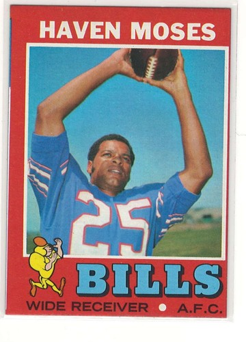 1971 Topps Football #112 Haven Moses Buffalo Bills Denver Broncos | eBay
