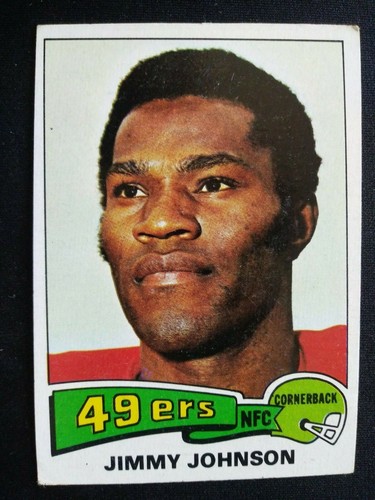 1975 Topps Football Card # 89 Jimmy Johnson - San Francisco 49er's (HOF ...