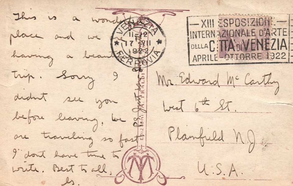 San Marco Venezia Doge s Palace and the Bridge of Sighs Vintage ...