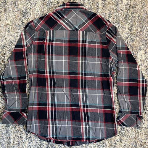 Unionbay 1981 Plaid Button Front Shirt Mens Size Medium Red Black Gray ...