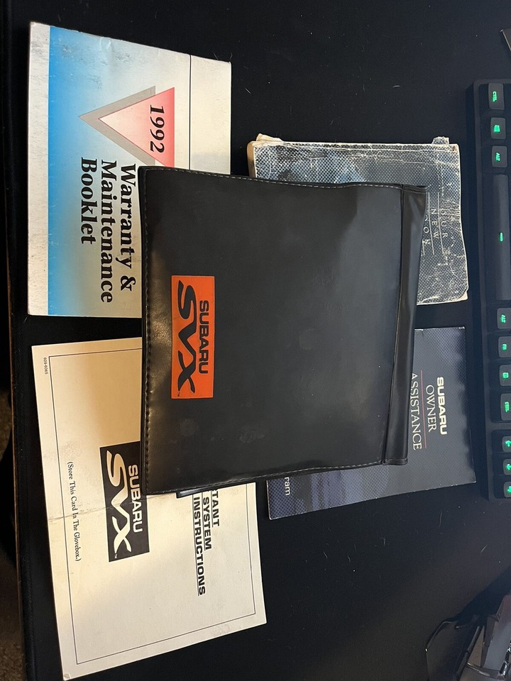 1992 Subaru SVX Owners Manual/Maintenance Booklet/SVX LOGO CASE | eBay