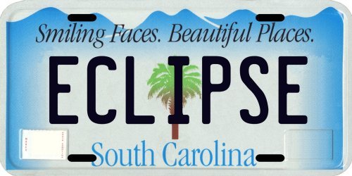 Great North American Solar Eclipse South Carolina Aluminum License ...