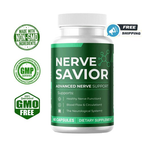 Nerve Savior Supplement Nerve Formula 60 Caps Blood Flow & Circulationt ...