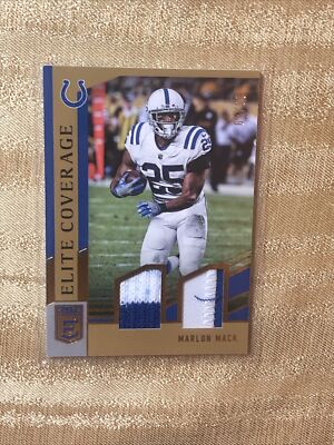 2018 Elite Marlon Mack Rookie Dual 2 Color Patch #29/49 | eBay