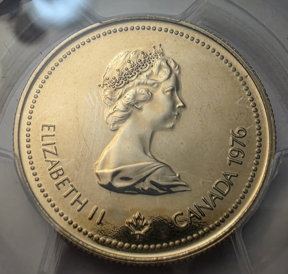 1976 PCGS MS66 Gold $100 Canadian Montreal Olympic 14K Coin (1/4 oz AGW ...
