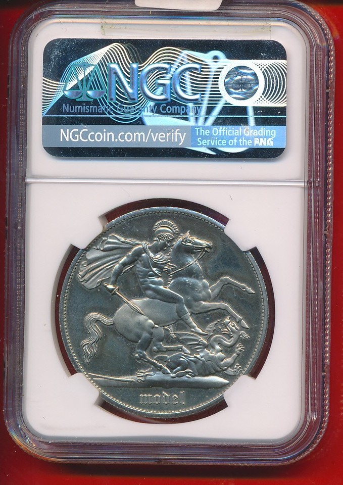 GREAT BRITAIN - 1851 DATED GOTHIC & ST. GEORGE - CROW -NGC PROOF 65 ...