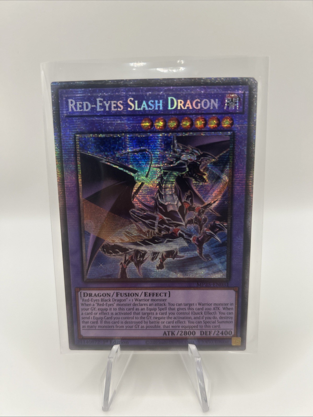 YUGIOH x1 MP25-EN031 RED-EYES SLASH DRAGON - STARLIGHT RARE 1st EDITION ...