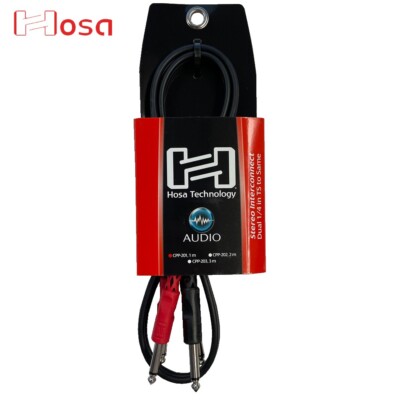 Hosa CPP-201 1M Dual 1/4" Mono TS To Same Stereo Interconnect Cable | eBay