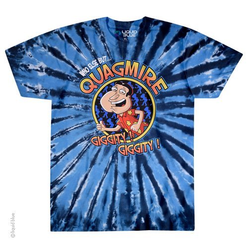 FAMILY GUY-WHO ELSE BUT QUAGMIRE-STEWIE & BRIAN-TIE DYE T-SHIRT Sz XL ...