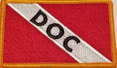 SCUBA DOC Flag Patch With Hook Adhesive Fastener Tactical Morale Travel ...