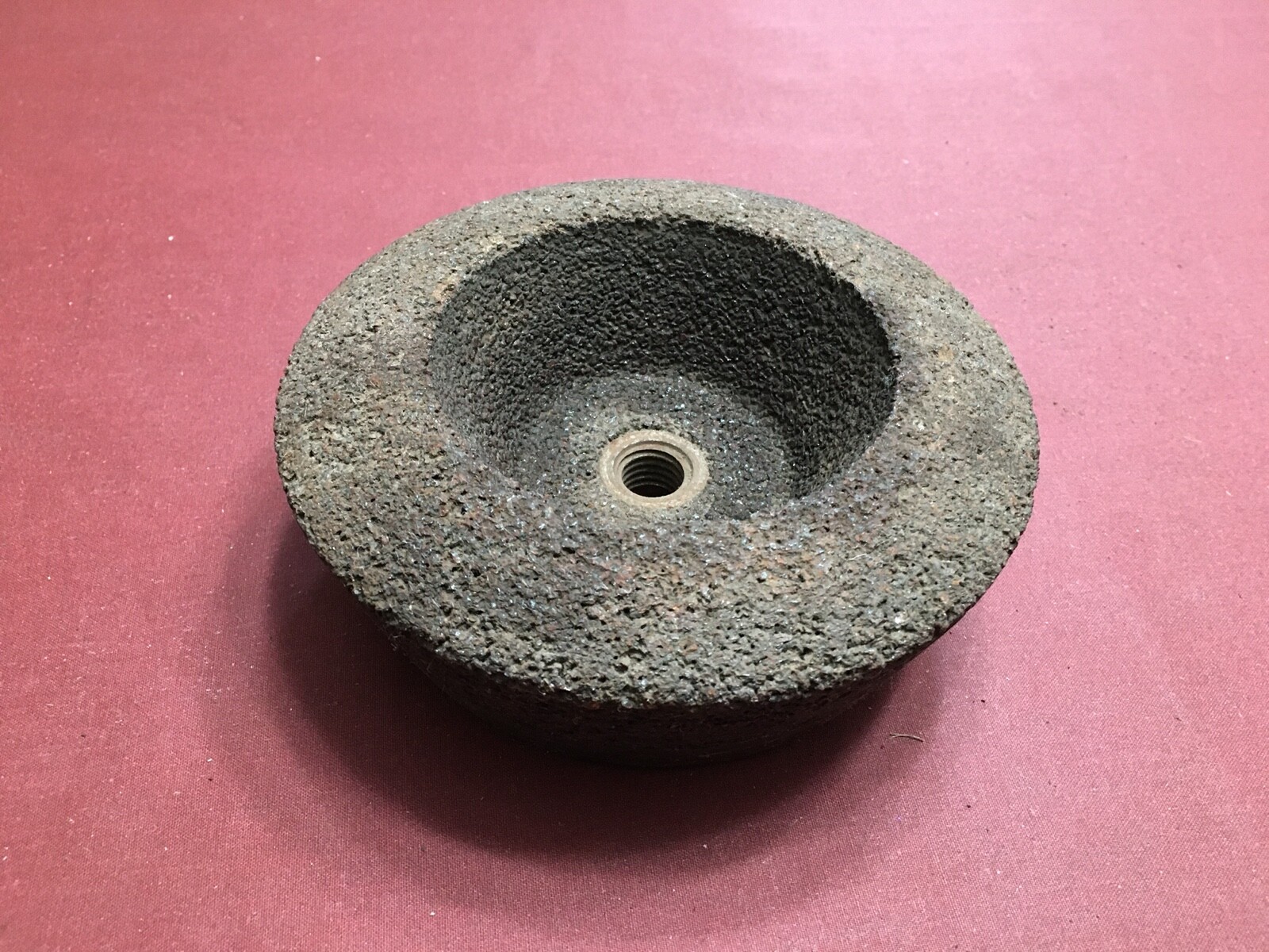 Vintage 6" x 2" Tapered Grinding Wheel with 1/2" Standard Thread Arbor ...