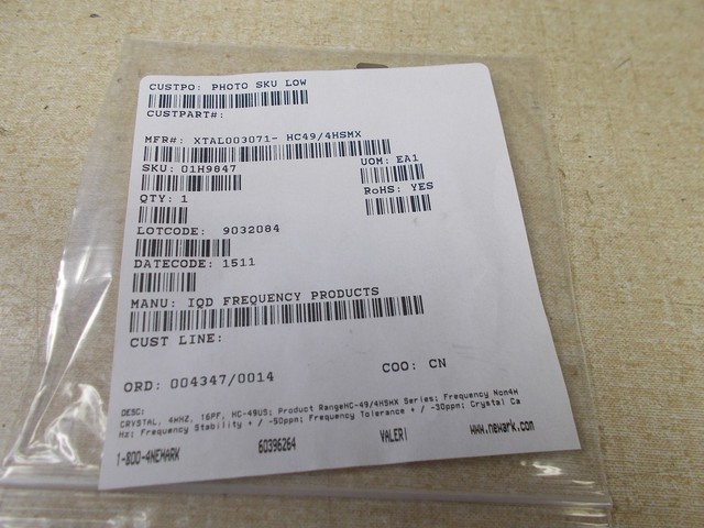 IQD Frequency Products XTA1003071-HC49/4HSMX Crystal * * for sale ...