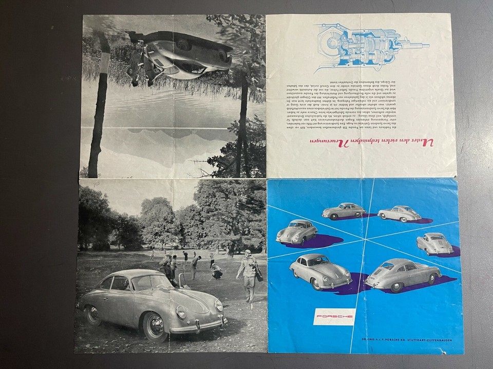 1953 Porsche 356A "Its our hobby " M&M 65 Folder / Brochure German RARE ...