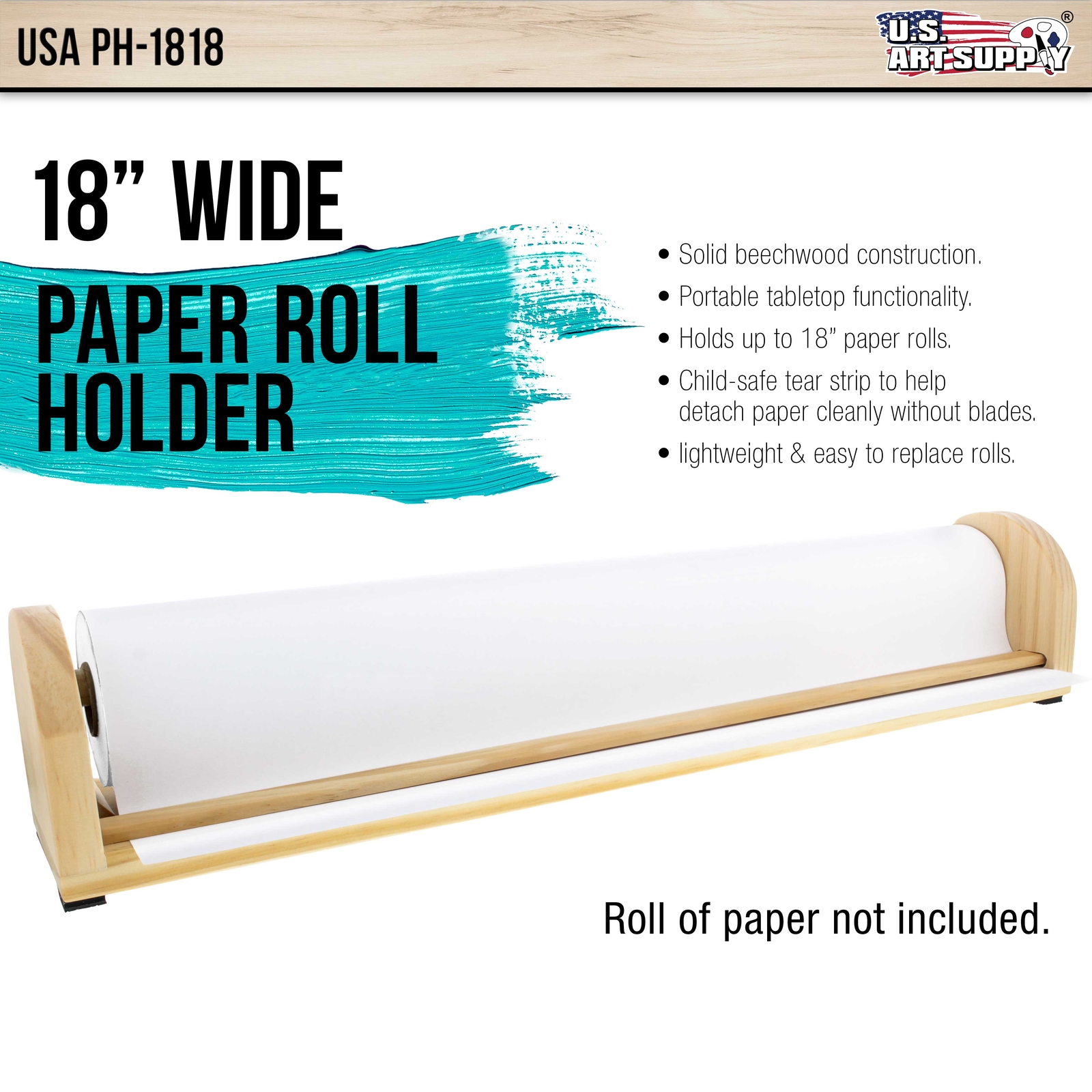 US Art Supply 18 inch Wooden Tabletop Paper Holder & Dispenser | eBay