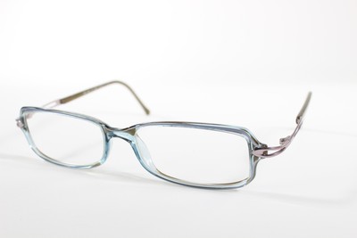 Silhouette Eyeglasses SPX 1994 Women Blue/Brown Full Rim Plastic ...