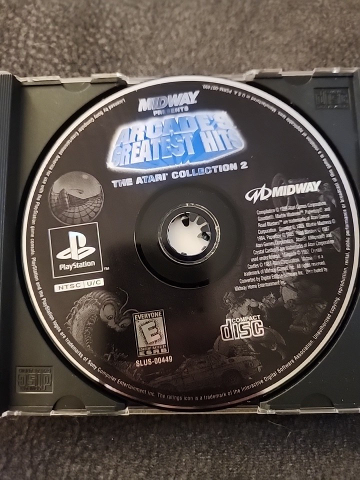 Arcade's Greatest Hits The Atari Collection 2 Sony PlayStation 1 DISC ...