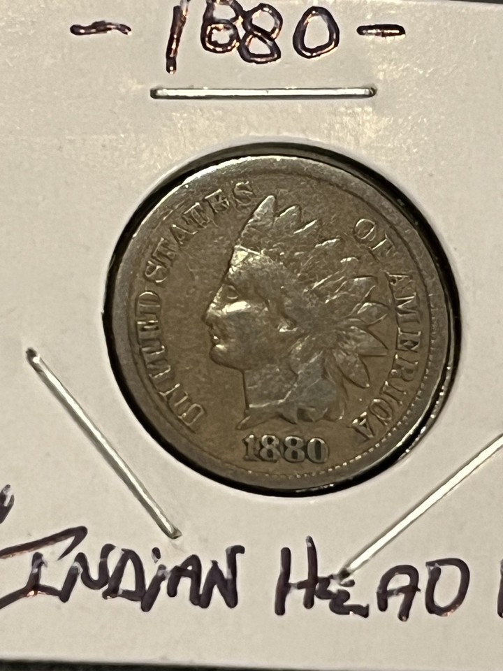 1880 to 1889 Indian Head One Cent Coins Date Run 10-Different Dates NO ...