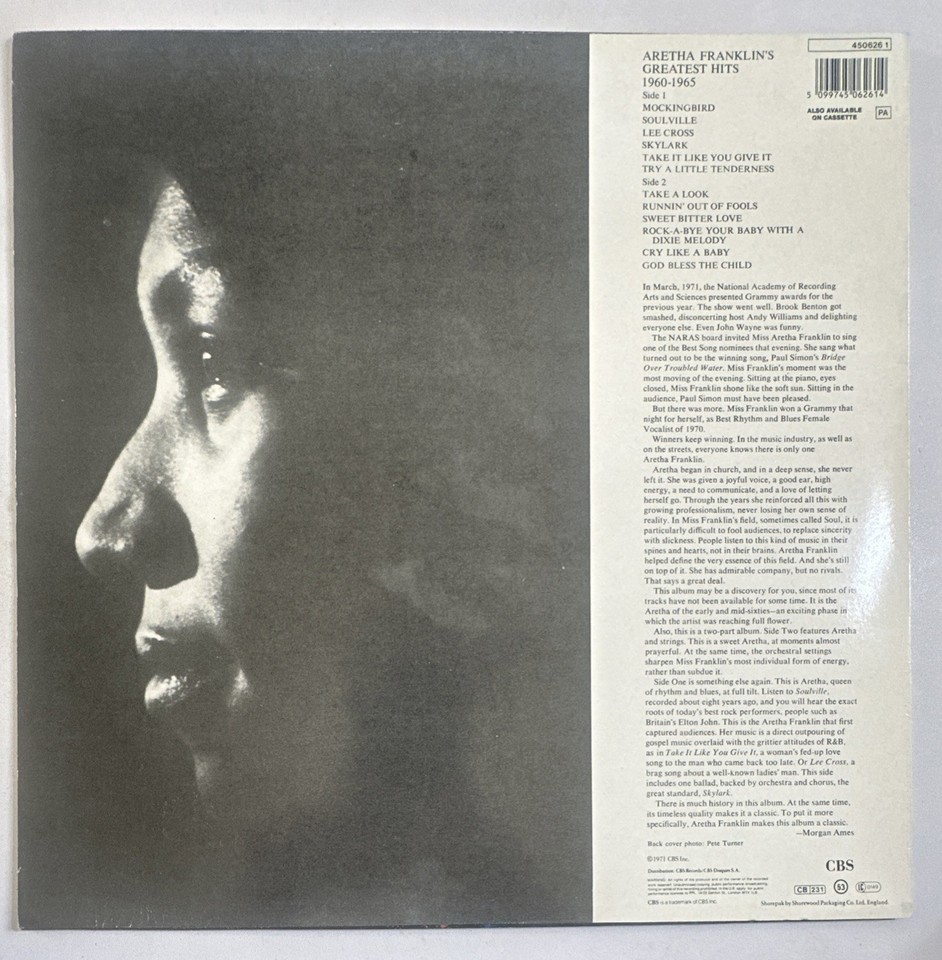 ARETHA FRANKLIN GREATEST HITS BEST OF VINYL LP RECORD 1960- 65 SOUL EX ...