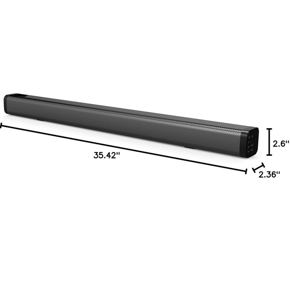 Supersonic Bluetooth 2.0-Channel 30" Low-Profile Sound Bar w/ Remote SC ...