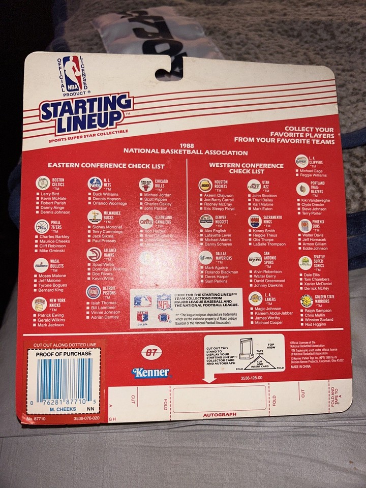 1988 KENNER STARTING LINEUP SLU ROOKIE MAURICE CHEEKS PHILADELPHIA ...