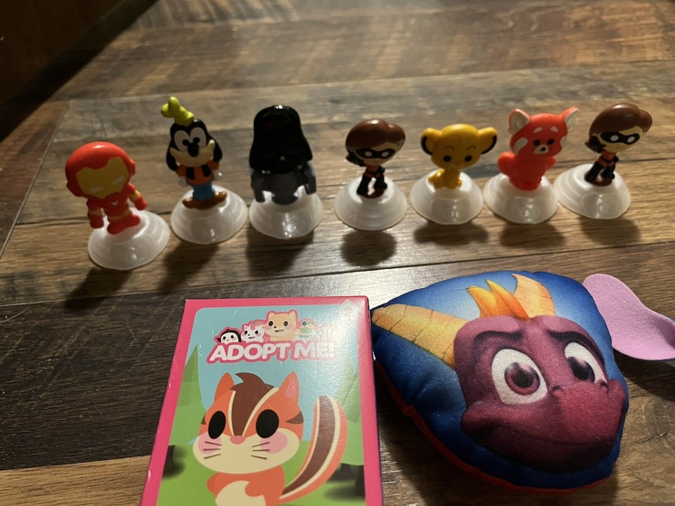 Assortment Of McDonald’s Toys No Box Disney, Stitch, Adopt Me, Crash ...