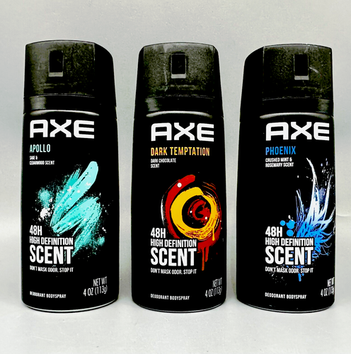 Axe Deodorant Body Spray 48H High Definition Scents may VARY! 3PK x 4oz ...