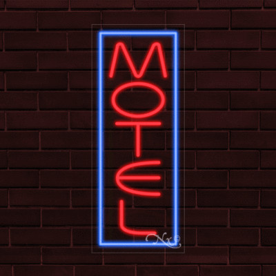 NEW "MOTEL" w/BORDER VERTICAL 30x12x1 INCH LED FLEX INDOOR SIGN 30661 ...
