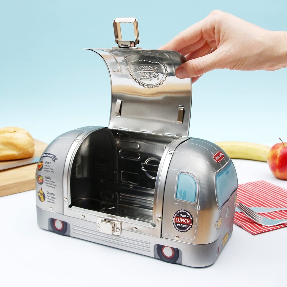SUCK UK Truck Lunch Box | Novelty Tin Lunch Box | Truck Shaped Metal ...