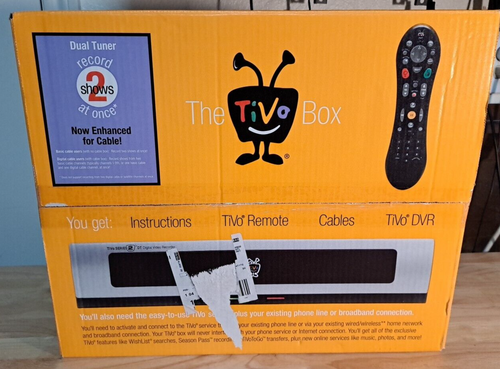 The TiVo Box TCD649080 DVR Digital Video Recorder Dual Tuner 80 hrs New ...