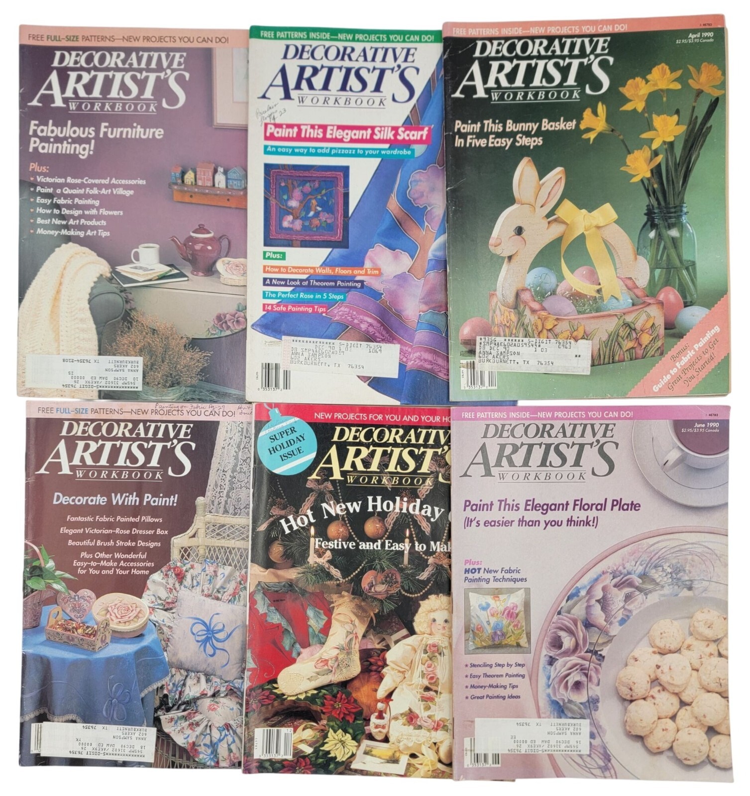 Decorative Artists Workbook Set Of 6 Magazines Craft & Painting Ideas ...