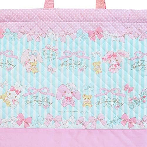 SANRIO Bonbonribbon Quilted Knapsack with Handle (Bear) 13.8×0.2×13.8in ...