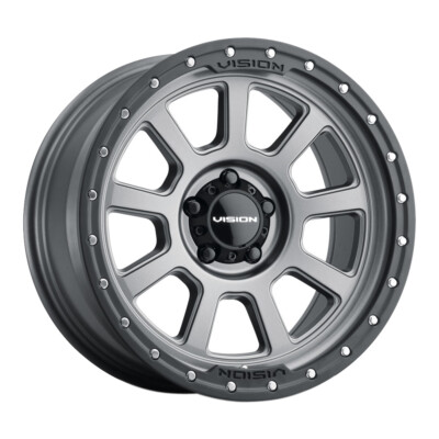 VISION 350 Ojos 20X9 6X139.7 Offset 12 Satin Grey / Black Lip (Quantity ...