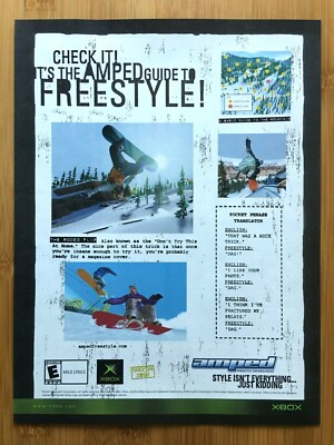 Amped Original Xbox 2001 Print Ad/Poster Official Authentic ...