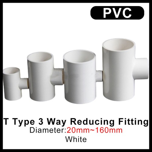 PVC Reducing T Type 3 Way Pipe Fitting Joint Water Pipe Socket Coupling ...