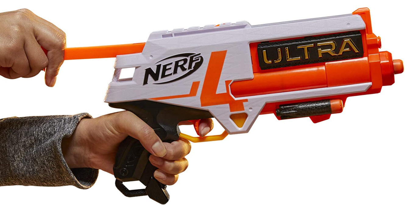 Nerf ULTRA FOUR Dart BLASTER + 4 Ultra Darts - SHOOTS 120 Feet / 36m 🌟 ...