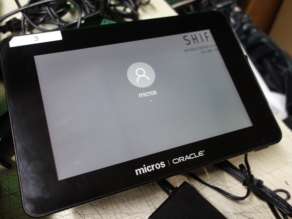 Lot of 7x * Oracle Micros Workstation 3 / 310 POS w/ Stands | eBay