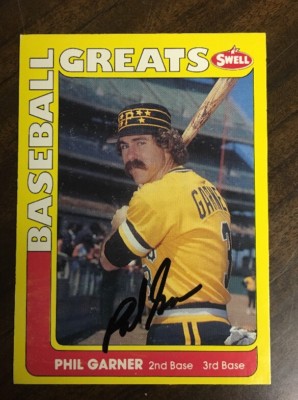 PHIL GARNER 1990 SWELL AUTOGRAPHED SIGNED AUTO BASEBALL CARD 113 ASTROS ...
