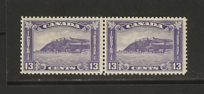 Canada Scott #201 mint never hinged pair 13c dull violet "The Citadel ...