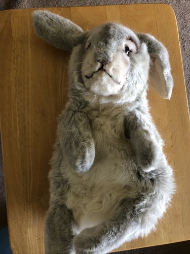 Steiff Rabbit Full Body Hand Puppet 1975-1985 Grey and White | eBay