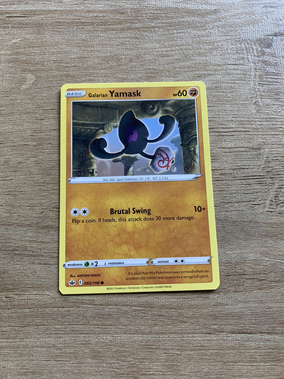 Pokémon Card 082/198 Galarian Yamask - Chilling Reign - Regular ...