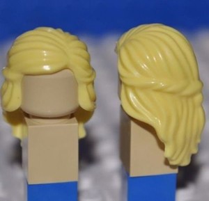 LEGO PARTS - BLONDE HAIR PIECE/LIGHT YELLOW MINIFIGURE WIG/MID-LENGTH ...
