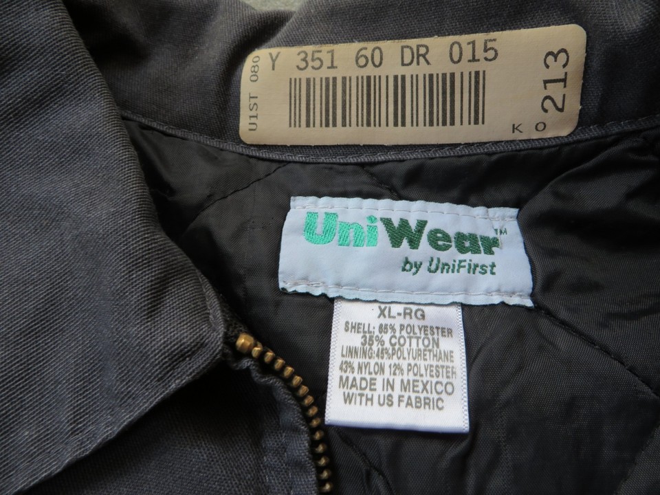 Work Jackets Used Uniform Cintas Unifirst Red Kap Insulated Lined Panel ...