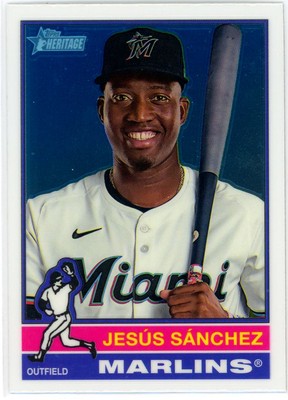 2025 Topps Heritage Chrome Parallel Jesus Sanchez Miami Marlins #455 | eBay