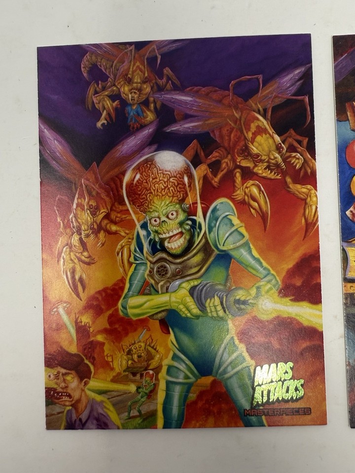 Mars Attacks Invasion Masterpieces Cards 2 & 4 of 5 Topps 2013 Horror ...